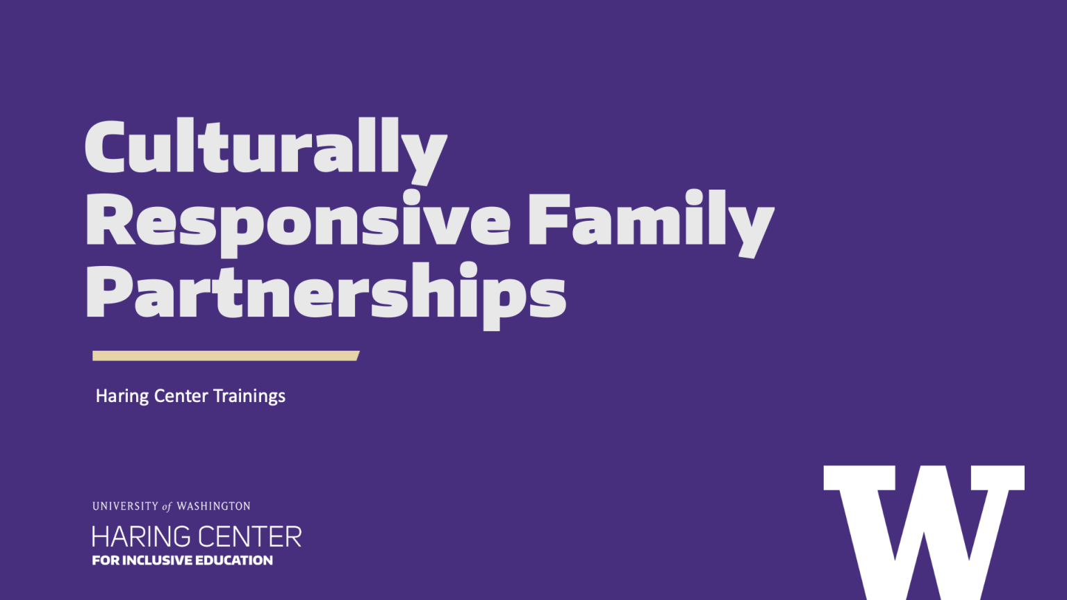 Recorded Trainings - Haring Center